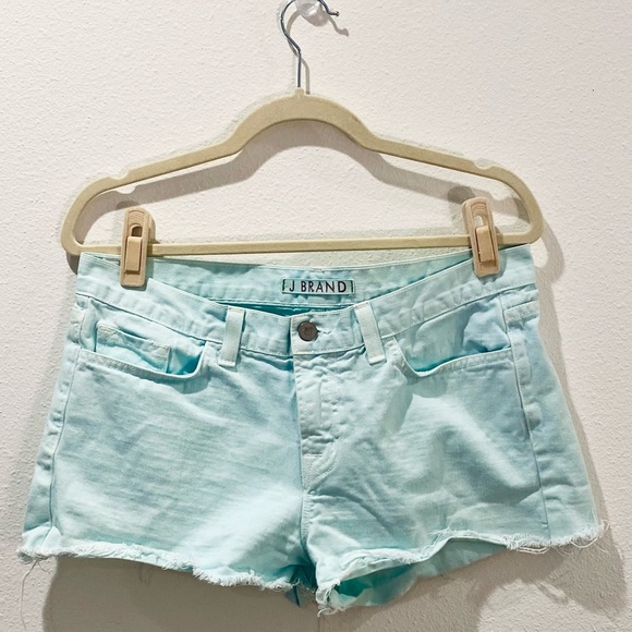 J Brand | Shorts | J Brand Denim Cutoff Mini Shorts Aqua Blue Womens ...